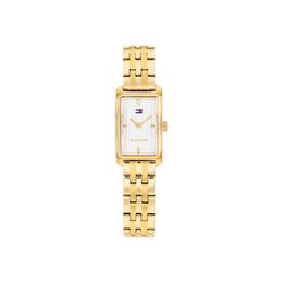 Tommy Hilfiger Damen Quarzuhr "MADISON"goldfarben, wei&szlig;, Armbanduhren, Armbanduhr, Damenuhr, Edelstahlarmband, analog