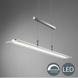 B.K.LICHT LED Pendelleuchte, 4, H: 175cm, silber, Leuchten, H&auml;ngeleuchte, LED, dimmbar, inkl. 20W 1600lm 3000K, h&ouml;henverstellbar