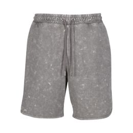 Urban Classics Herren Sweatshorts "Urban Classics Washed Piped Shorts"steelgrau, Gr. M, unifarben, 100% Baumwolle, Hosen