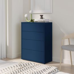Kommode FORTE, B:74,5cm H:99,1cm T:34,9cmnachtblau, Holzwerkstoff, Schlafzimmer, Sideboards, "Alice Springs, Kommode 4 Schubk&auml;sten B/H/T