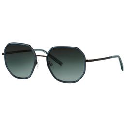Marc O'Polo MARC O'POLO Damen Sonnenbrille "Modell 508003"schwarz, blau, leicht gl&auml;nzend, metallic, Sonnenbrillen, Form Hexagon, Logoschriftzug auf B&uuml;gel,