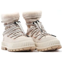Palladium Damen Winterboots "PALLASHOCK HIVER", Gr. 37,5, beige, Leder, Schuhe, gef&uuml;ttert