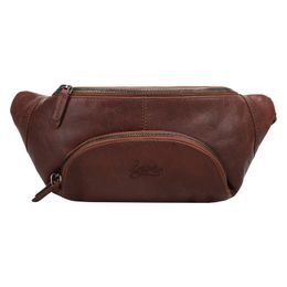 XZONE X-ZONE Damen G&uuml;rteltasche, braun, Leder, beschichtet, gl&auml;nzend, Taschen, echt Leder