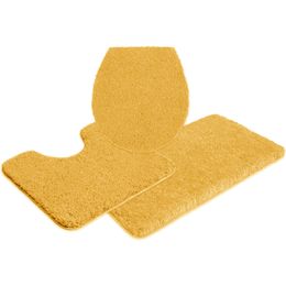 Badematte OTTO HOME, H:30mm, gelb, Polyester, Badematten, "Sanremo, Badvorleger, Badezimmer Teppich, sehr weich", Badteppich, unifarben, rechteckig,
