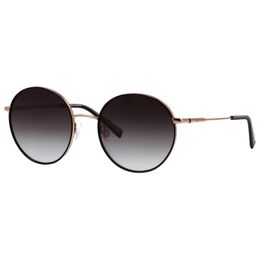 HUMPHREY&acute;S eyewear Damen Sonnenbrille "Modell 585357"gold, schwarz, HUMPHREY ́S EYEWEAR, matt, metallic, Sonnenbrillen, Form Rundo, Logoschriftzug auf B&uuml;gel, 