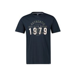 Lerros Herren T-Shirt "Unifarbenes T-Shirt in &Uuml;bergr&ouml;ssen", blau, Gr. 5XL, 100% Baumwolle, Shirts