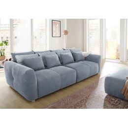 Jockenh&ouml;fer Big-Sofa, B:298cm T:137cm, blau, JOCKENH&Ouml;FER GRUPPE, Korpus: 92% Polyester, 8% Nylon;Kissen: 75% Baumwolle, 25% Polyester, Sofas, "Gulliver, B: 298