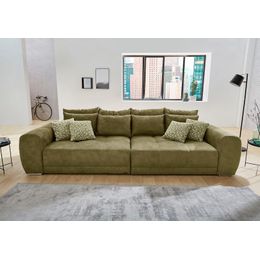 Jockenh&ouml;fer Big-Sofa, B:306cm H:83cm T:134cm, gr&uuml;n, JOCKENH&Ouml;FER GRUPPE, Feinstruktur (100% Polyester) in Sitz, R&uuml;cken- und Zierkissen;Luxus-Microfaser Alca Top