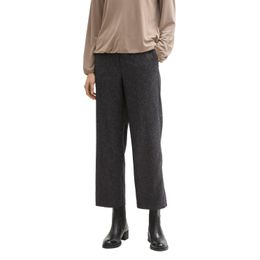 Tom Tailor Damen Stoffhose "Mia", grau, Gr. 40, gemustert, Web, Obermaterial: 72% Polyester, 27% Viskose, 1% Elasthan. Futter: 100% Polyester, Hosen,