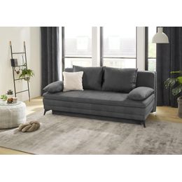 Jockenh&ouml;fer Schlafsofa, B:202cm T:105cm, grau, JOCKENH&Ouml;FER GRUPPE, Korpus: 100% Polyester;Kissen: 100% Polyester, Wohnzimmer, Sofas, "Laurin, B: 202 cm, Liegefl.