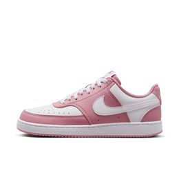 Nike Sportswear Damen Sneaker "Court Vision Low Next Nature", Gr. 42,5elemental pink, wei&szlig;, Synthetik, Schuhe, Design auf den Spuren des Air Force 1