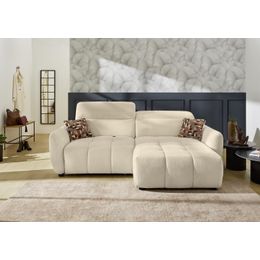 Jockenh&ouml;fer Ecksofa, B:263cm T:190cm, beige, JOCKENH&Ouml;FER GRUPPE, Korpus: 100% Polyester;Zierkissen: 49% PES, 31% Polyproylen, 20% Acryl, Wohnzimmer, Sofas, "Zoom