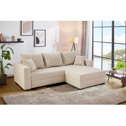 Jockenh&ouml;fer Ecksofa, B:261cm T:90cm, beige, JOCKENH&Ouml;FER GRUPPE, Korpus: 100% Polyester;Kissen: 100% Polyester, Wohnzimmer, Sofas, "Elmau XL L-Form, B: 261 cm",