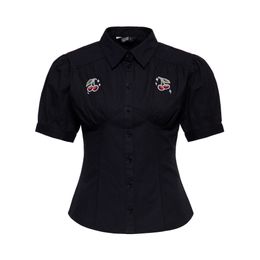 Queen Kerosin Bluse 'Cherry' Damen Gr&ouml;&szlig;e XXXL schwarz