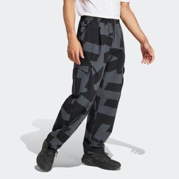 adidas terrex Herren Outdoorhose "XPLORIC PRINTED"schwarz, carbon, grau six, grau four, Gr. XL, Obermaterial: 93% Polyamid, 7% Elasthan, Hosen