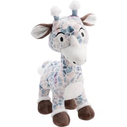 Nici Kinder Kuscheltier "Winter, Giraffe Winny Winterfur, 27 cm stehend", blau, B:12cm H:27cm L:17cm, Pl&uuml;schfiguren, enth&auml;lt recyceltes Material