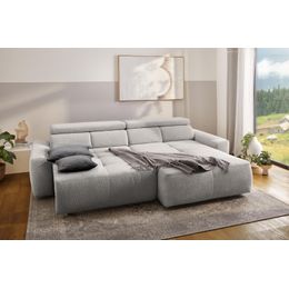 Jockenh&ouml;fer Ecksofa, B:299cm T:211cmhellgrau, JOCKENH&Ouml;FER GRUPPE, Korpus: 100% Polyester;Kissen: 100% Polyester, Wohnzimmer, Sofas, "Unos L-Form, B: 299 cm, mit