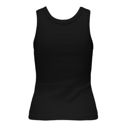 Only Damen Tanktop "ONLVAL 2-WAY TANK TOP JRS NOOS", schwarz, Gr. L, unifarben, Jersey, Obermaterial: 95% Baumwolle, 5% Elasthan, Tops,
