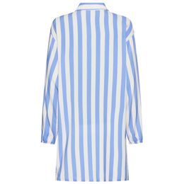 s.Oliver Damen Nachthemd, Gr. 34, blau, Web, Obermaterial: 100% Viskose, gestreift, Kleider, mit breiten Streifen