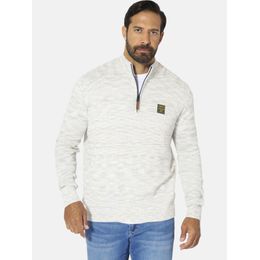 Jan Vanderstorm Herren Troyer "Pullover TJORE", wei&szlig;, Gr. 6XL, Obermaterial: 55% Polyacryl PAN. 45% Baumwolle CO., Pullover