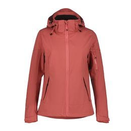 Icepeak Damen Softshelljacke "BATHGATE", rot, Gr. 38, Obermaterial: 100% Polyester, Jacken, wasserdicht, wasserabweisend, aus Polyester, atmungsaktiv