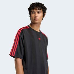 Herren T-Shirt "ADIDAS ADICOLOR JACQUARD TRIKOT"schwarz, schwarz, Gr. L, adidas originals, Obermaterial: 100% Polyester, Shirts, lockere Passform,