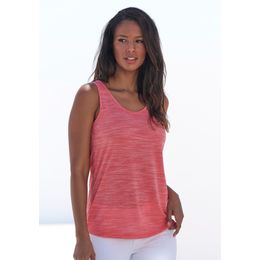 Beach Time BEACHTIME Damen Tanktop "mit Struktureffekt", orange, Gr. 36, meliert, Obermaterial: 85% Polyester, 15% Viskose, Tops, aus pflegeleichter Qualit&auml;t
