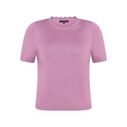 Zero Damen Kurzarmshirt "Damen mit Wellensaum", rosa, Gr. 44, unifarben, Obermaterial: 60% Viskose 40% Cotton, Shirts, Material