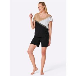 w&auml;schepur W&Auml;SCHEPUR Damen Shorty, Gr. 36, beige, 50% Baumwolle, 50% Viskose, Homewear-Sets
