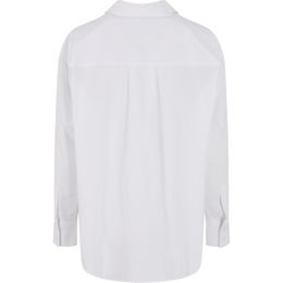 Urban Classics Damen Klassische Bluse "Urban Classics Ladies Oversized Cotton Blouse", wei&szlig;, Gr. XS, 69% Baumwolle, 29% Polyester, 2% Elasthan, Blusen