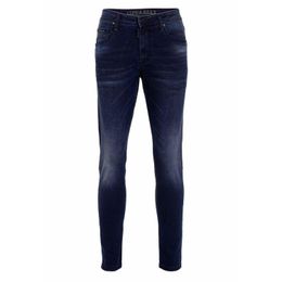 Cipo & Baxx CIPO & BAXX Herren Slim-fit-Jeans "Jeans", blau, Basic, Gr. 31, unifarben, 90% Baumwolle, 10% Elasthan, Jeans, im Slim-Fit Schnitt, CD540