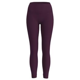 TRIGEMA Damen Leggings "TRIGEMA Leggings mit reflektierendem Schwinge", lila, Gr. XS, Single Jersey, 75% Nylon, 25% Elasthan, Hosen