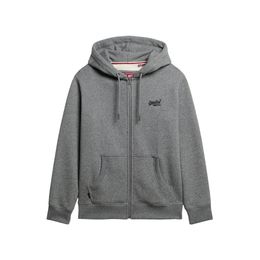 Superdry & Co Zip-Up Hoodie 'ESSENTIAL' male Grey size L