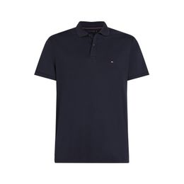 Tommy Hilfiger Herren Poloshirt "LIQUID COTTON ESSENTIAL REG POLO", blau, Gr. L, Jersey, Obermaterial: 100% Baumwolle, Shirts