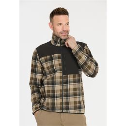 WHISTLER Herren Fleecejacke "Astrali"braun, beige, Gr. XL, kariert, 100% Polyester, Jacken, atmungsaktiv