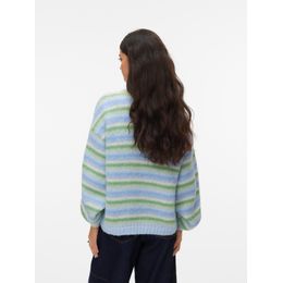 V&eacute;ro Moda VERO MODA Damen Strickpullover "VMMAYBE STRIPE LS O-NECK PULLOVER NOOS", bunt, Gr. M, geringelt, gestreift, Strick, Obermaterial: 100% Polyester,