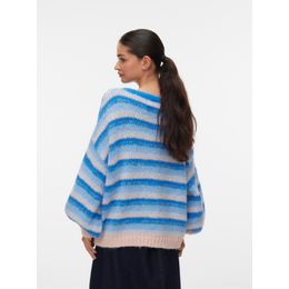 V&eacute;ro Moda VERO MODA Damen Strickjacke "VMMAYBE STRIPE LS OPEN CARDIGAN NOOS"cashmere blau stripes:with nebulas blau, alaskan blau, chintz rose, brunnera blau,