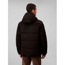 Herren Steppjacke, schwarz, Gr. S, Calvin Klein Jeans, unifarben, Web, Obermaterial: 88% Polyester, 10% Polyamid, 2% Elasthan, Jacken, Kapuze,