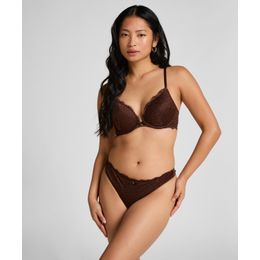 Hunkem&ouml;ller HUNKEM&Ouml;LLER Damen String "Marine Thong", Gr. Mbraun, 94% Polyamid, 6% Elasthan, Unterhosen