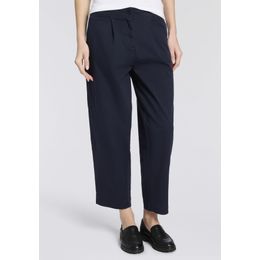 BOSS Orange Damen Chinohose "Taquina Premium Damenmode"dunkelblau 408, Gr. 36, unifarben, Twill, Obermaterial: 98% Baumwolle, 2% Elasthan, Hosen, in