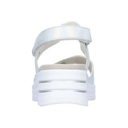 Waldl&auml;ufer WALDL&Auml;UFER Damen Keilsandalette "H-DINA", Gr. 5, silber, Nappaleder, metallic, Basic, Schuhe, Sommerschuh, Klettschuh, Bequemschuh in Komfortweite H