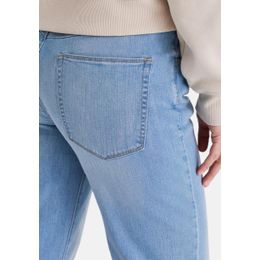 STOOKER WOMEN Damen 5-Pocket-Jeans "MARY Denim 5-Pocket Hose", blau, Gr. 44, Jersey, 99% Baumwolle, 1% Elasthan, Jeans, Wide Leg Fit Casual Clean