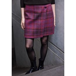 Damen Karorockroyal plum, Gr. 36, STREET ONE STUDIO, kariert, Stoff, 90% Polyester, 10% Viskose, R&ouml;cke, mit Karomuster