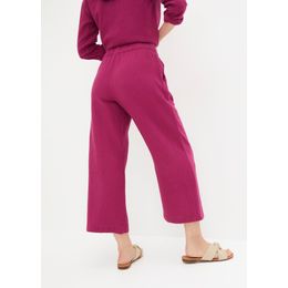 bonprix Damen Marlene-Hose, pink, Gr. 38, Web, Obermaterial: 100% Baumwolle, Hosen, aus reiner Baumwolle, weites Musselin-Material, Loose Fit Passform