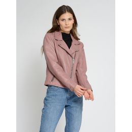 Maze Damen Lederjacke "42021206", rosa, Gr. S, Obermaterial: 100% Leder. Innenfutter: 100% Polyester. &Auml;rmelfutter: 100% Polyester, Jacken