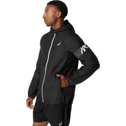 asics Herren Laufjacke "ICON JACKET"performance schwarz, cream, Gr. L, Obermaterial: 100% Polyester, Jacken, &Uuml;bergangsjacke