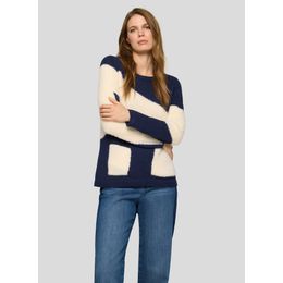 Strickpullover Rabe "Pullover", Damen, Gr. 38, dunkelblau, 65%Polyamid, 17%Polyester, 13%Polyacryl, 5%Wolle, tailliert, gerader Abschluss, Pullover Strickpullover