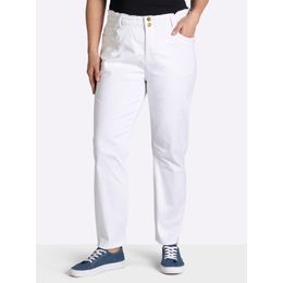 Classic Basics Damen Bequeme Jeans, wei&szlig;, Gr. 20, unifarben, 97% Baumwolle, 3% Elasthan, Jeans