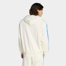 Herren Kapuzensweatshirt "ESSENTIALS 3-STREIFEN FRENCH TERRY HOODIE", beige, Gr. M, adidas Sportswear, Obermaterial: 55% Baumwolle, 36% Polyester, 9%