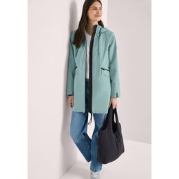 Cecil Damen Softshellmantel, gr&uuml;n, Gr. S, unifarben mit Farbeinsatz, Softshell, Obermaterial: 100% Polyester. Futter: 100% Polyester, M&auml;ntel, mit